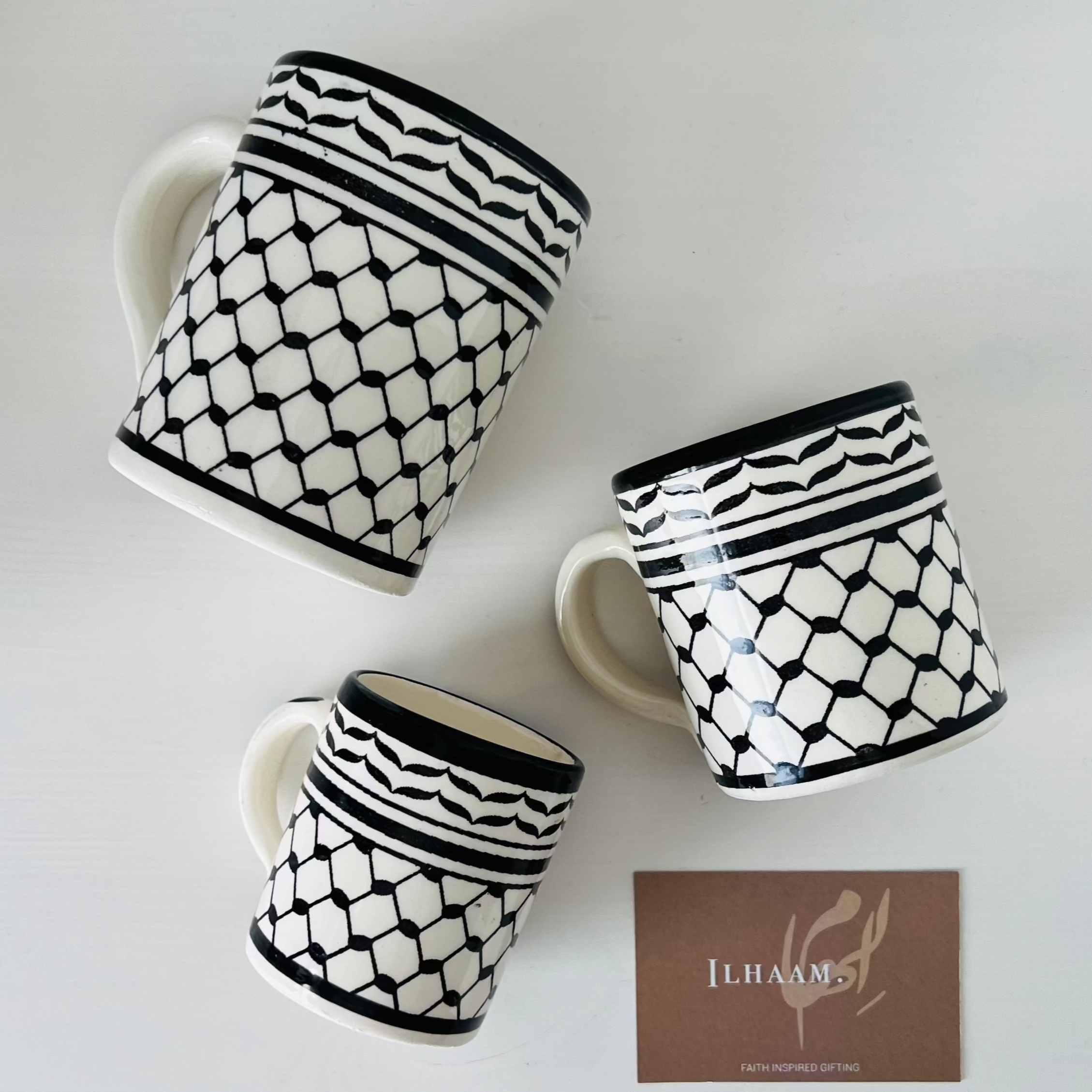 Handcrafted Palestinian Keffiyeh Mugs - Keffiyeh Mugs - Palestine Mugs ...