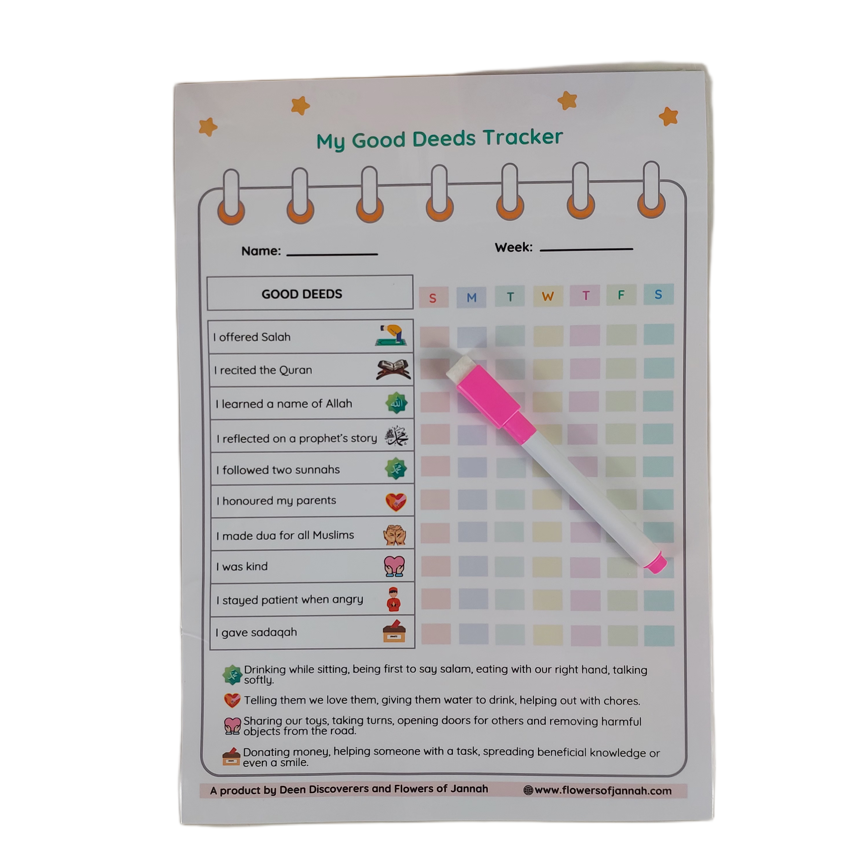 My Good Deeds Tracker - Islamic Good Deeds Tracker - Islamic Habit ...