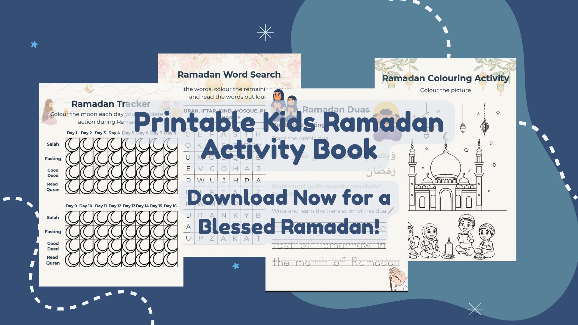 Islamic Ramadan Activity Book for Kids Ages 4-8 | Printable PDF with ...